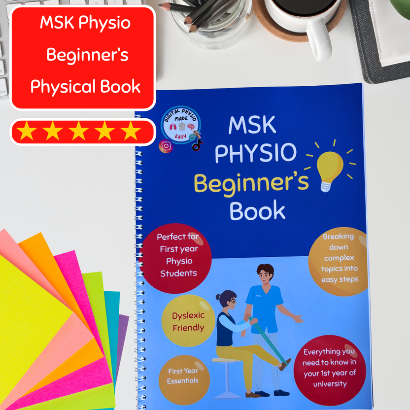 Physical Book- MSK Physio Beginner's Book – Digitalphysiomadeeasy